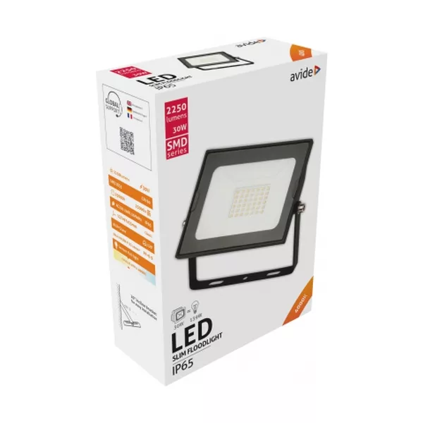 Avide LED Reflektor Slim SMD 30W NW 4000K - HUFBAU - bnfshop.hu